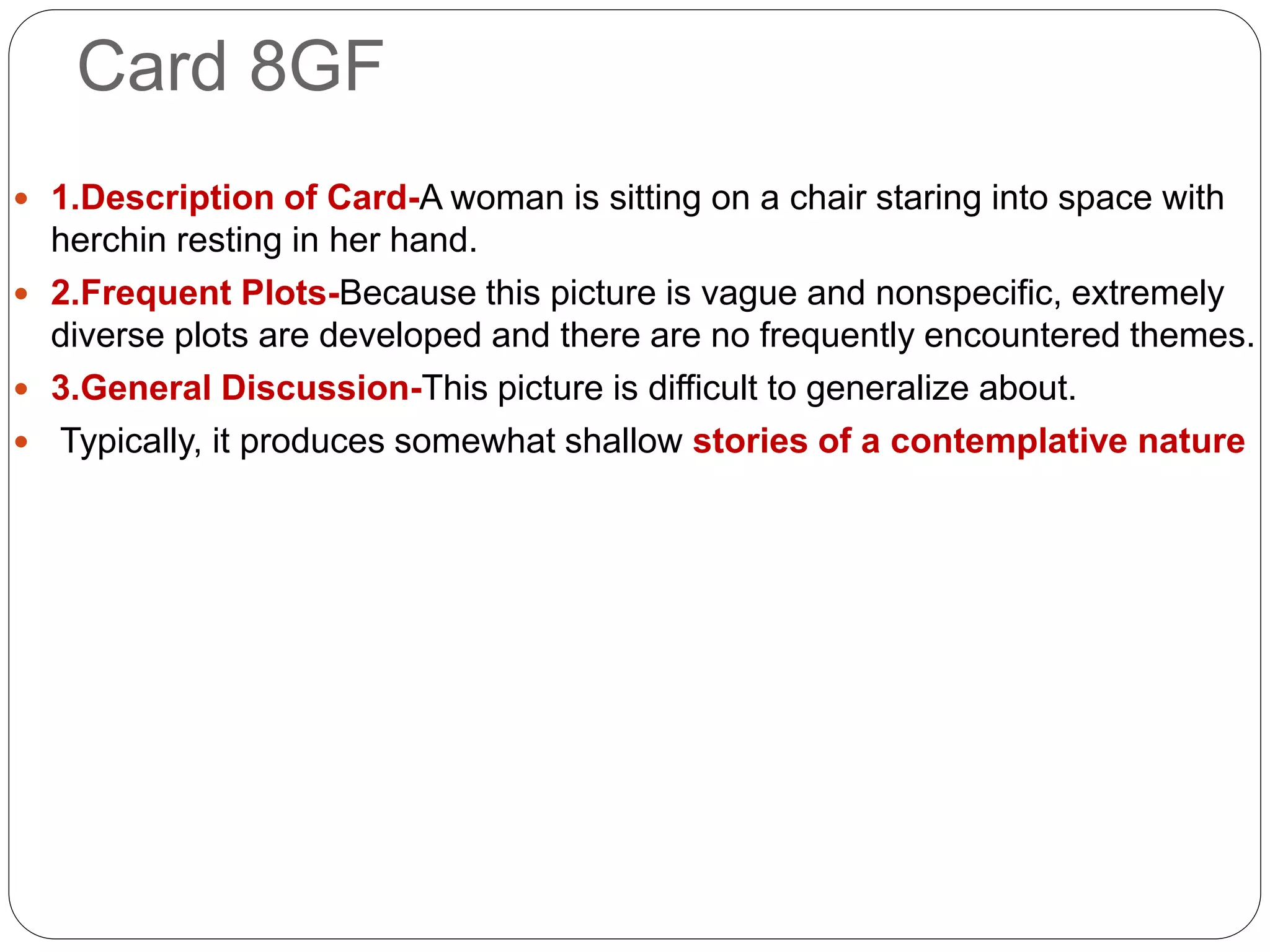 Decoding tat 5 theme elicited from murray's cards | PPTX