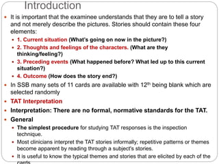 Decoding tat 6 tat interpretation based on bellak | PPTX