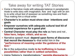 Decoding tat 9 two modes of thought and tat story writing | PPT