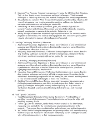 Decoding the Admissions Interview: Strategies for a Successful ...