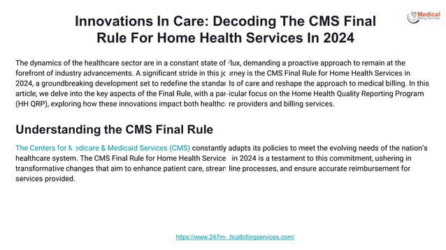 Decoding The CMS Final Rule For Home Health Services In 2024.pptx