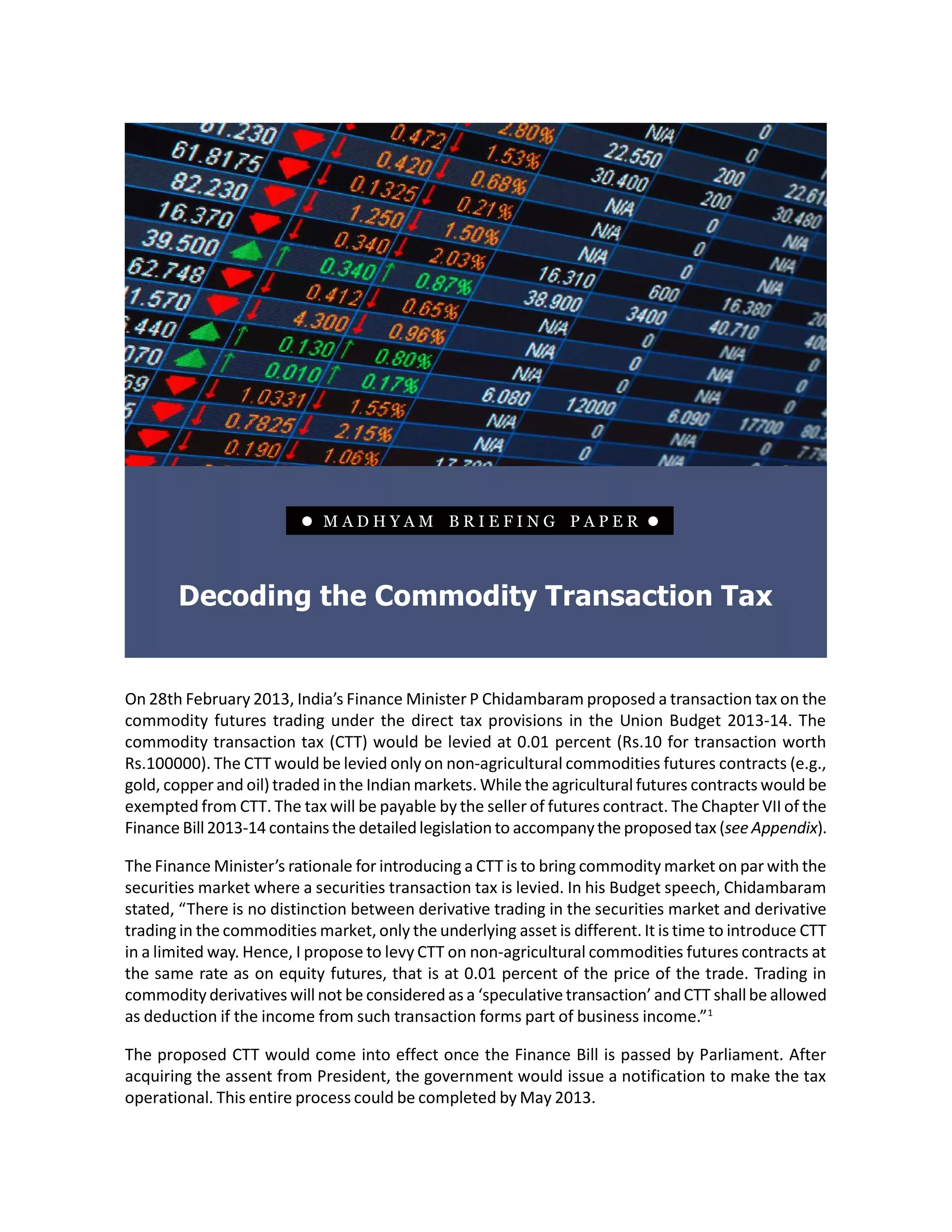 Decoding the commodity transaction tax | PDF