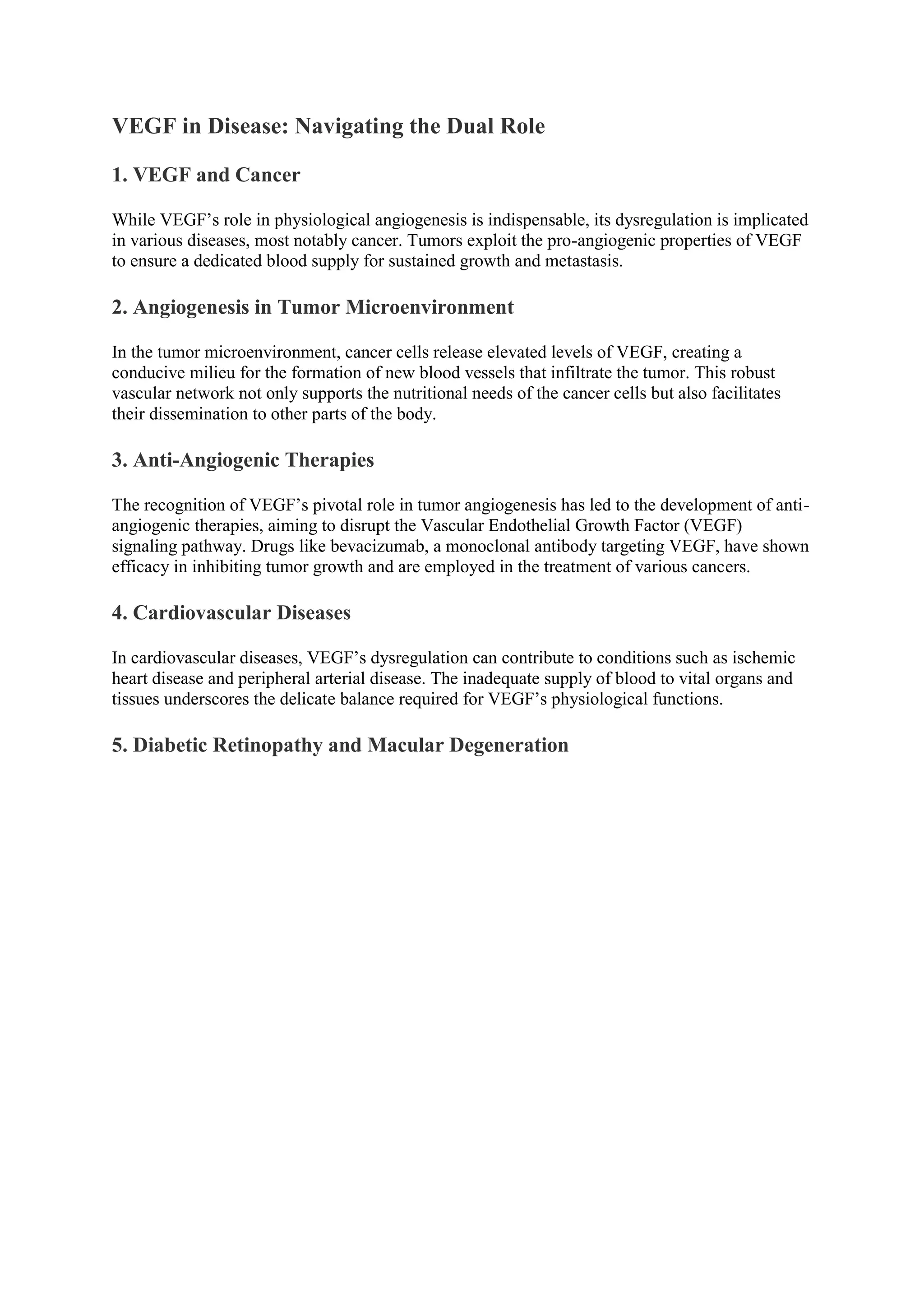 Vascular Endothelial Growth Factor (VEGF): Role, Family, Disease ...