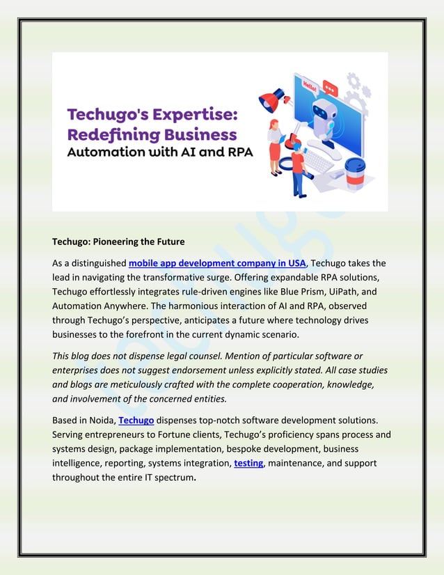 Decoding the Dynamics: Is RPA a part of AI? | PDF