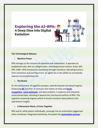 Decoding the Dynamics: Is RPA a part of AI? | PDF
