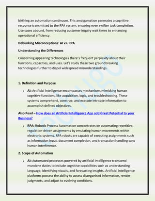 Decoding the Dynamics: Is RPA a part of AI? | PDF