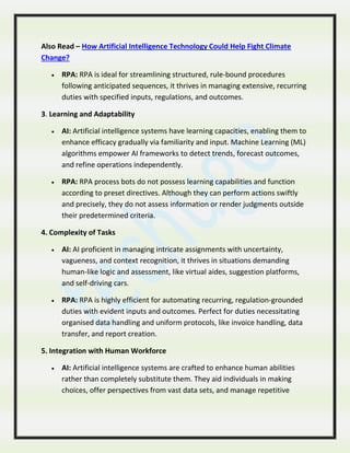 Decoding the Dynamics: Is RPA a part of AI? | PDF