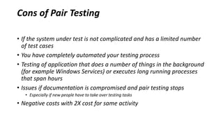 Decoding the ‘Pair Testing’ in Agile ! Presented by Krishna and Rama ...