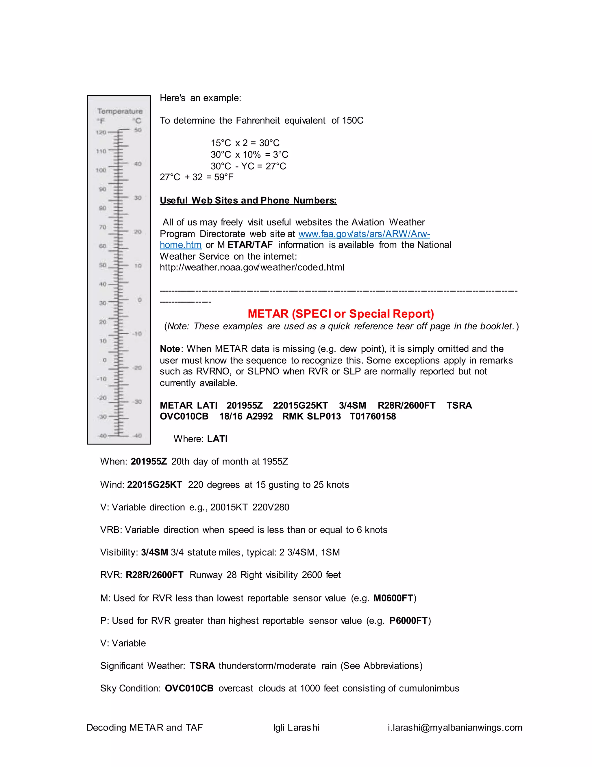 Decoding aviation weather. (2) | DOCX