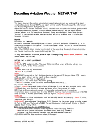 Decoding aviation weather. (2) | DOCX