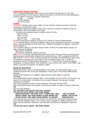 Decoding aviation weather. (2) | DOCX