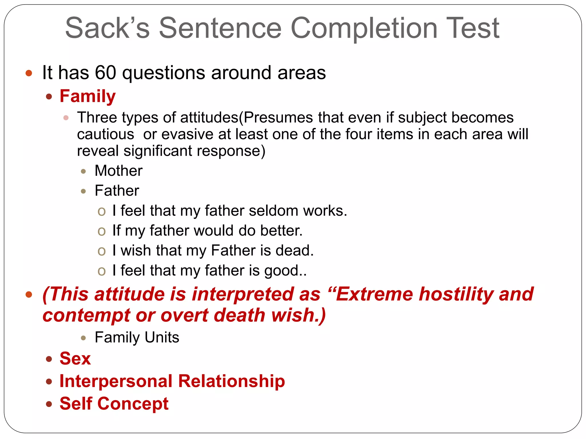 Decoding word association 3 - sentence completion test | PPT | Free ...