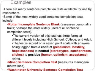 Decoding word association 3 - sentence completion test | PPT