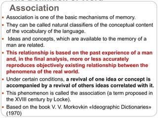 Decoding word association 5 word to three word association test | PPT