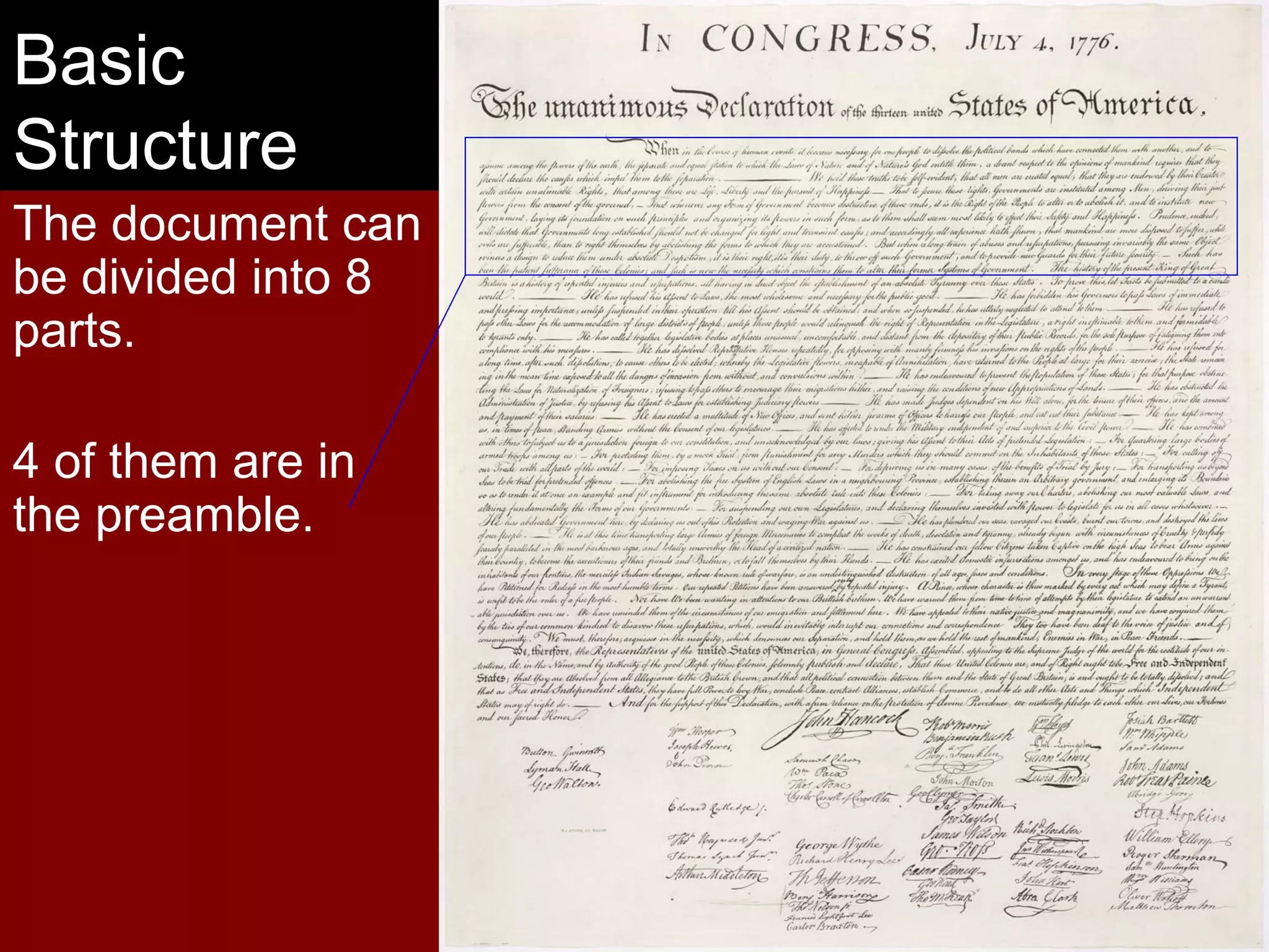 THE DECLARATION OF INDEPENDENCE | PPT