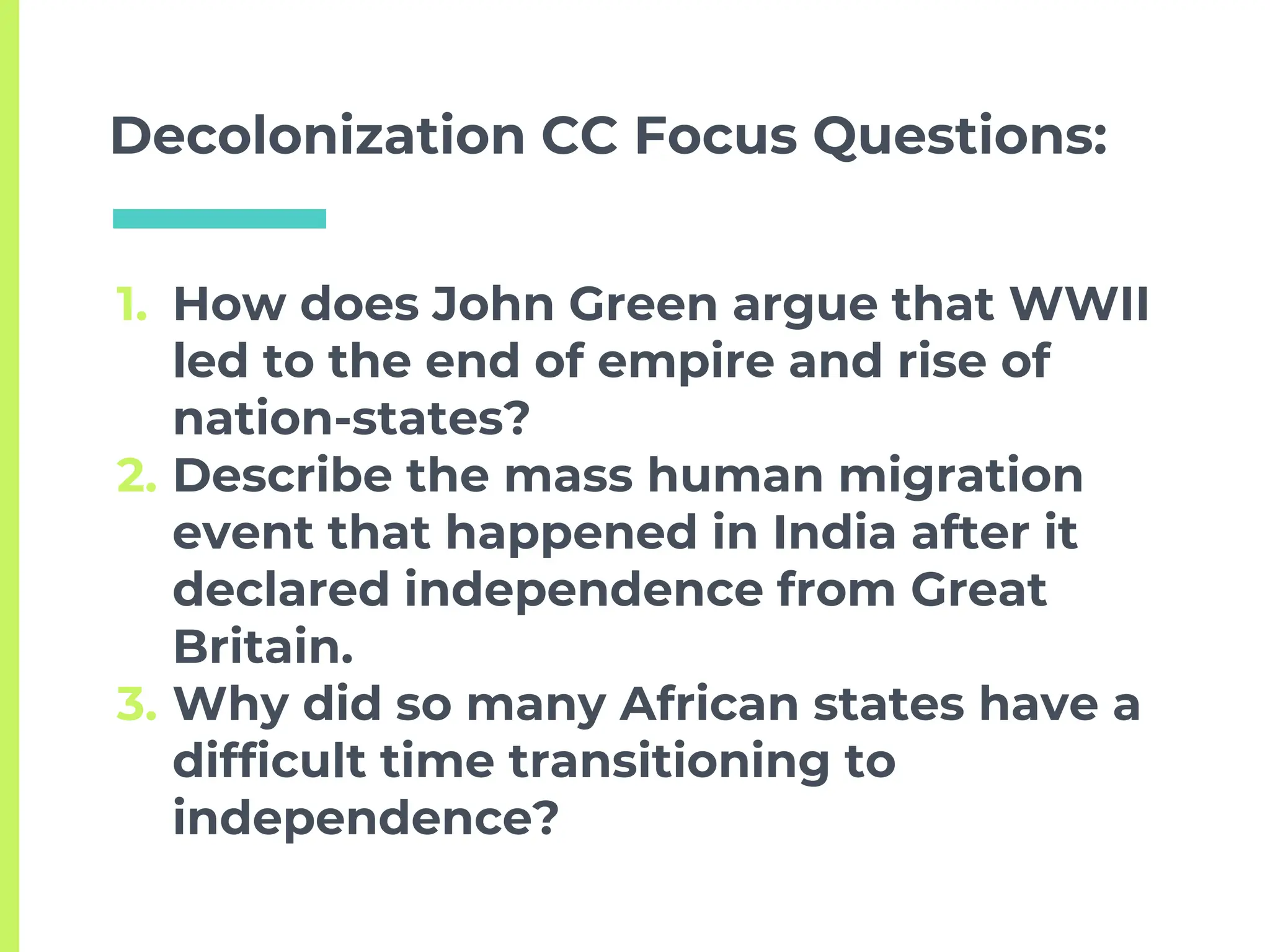 Decolonization -powerpoint over yap yap yap | PPT
