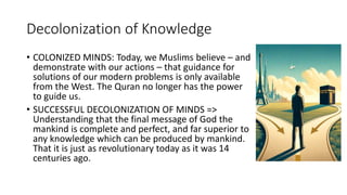 Decolonization of Education: Islamic Perspective - HBKU | PPTX