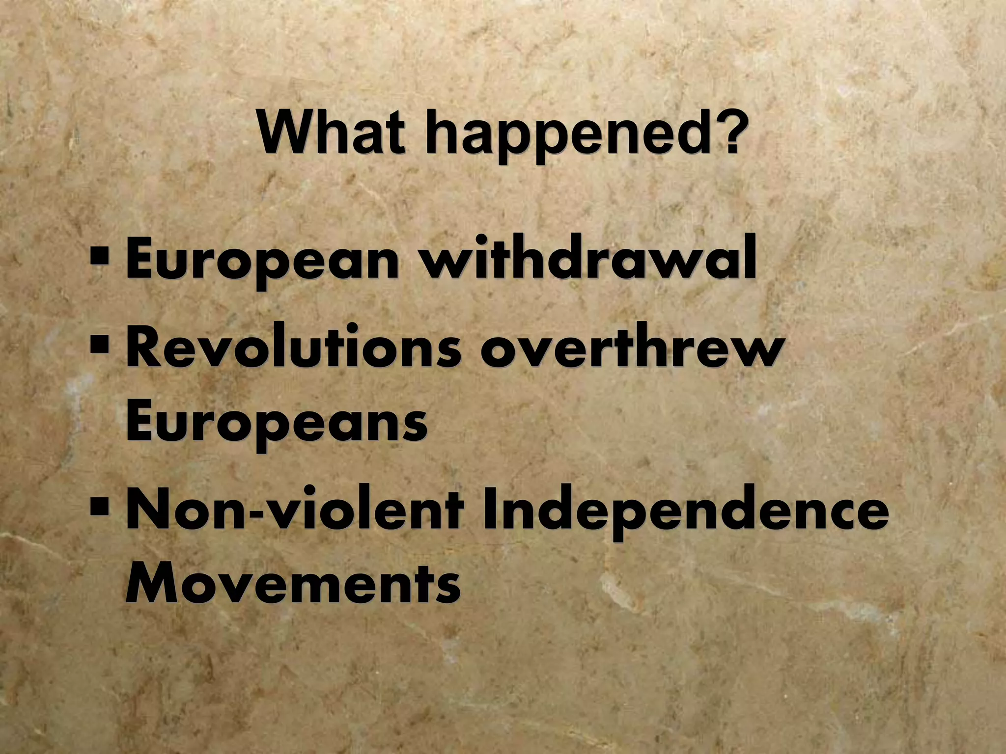 Decolonization africa, asia, the middle east | PPTX