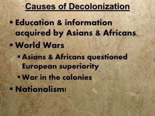 Decolonization africa, asia, the middle east | PPTX