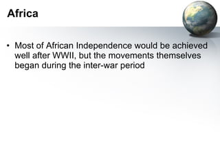 Decolonization in the post wwi era (part 2 of chapter 21) | PPT