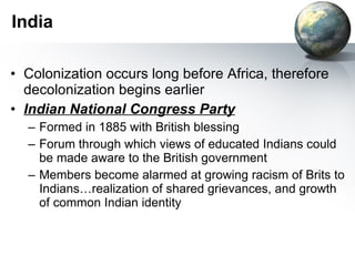 Decolonization in the post wwi era (part 2 of chapter 21) | PPT