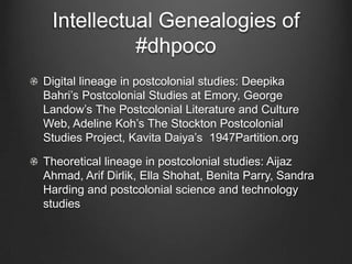 Decolonizing DH: Theories and Practices of Postcolonial Digital ...