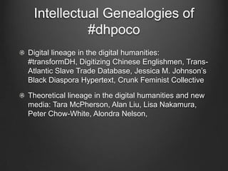 Decolonizing DH: Theories and Practices of Postcolonial Digital ...