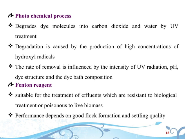 Decolourization of textile dye effluents | PPT