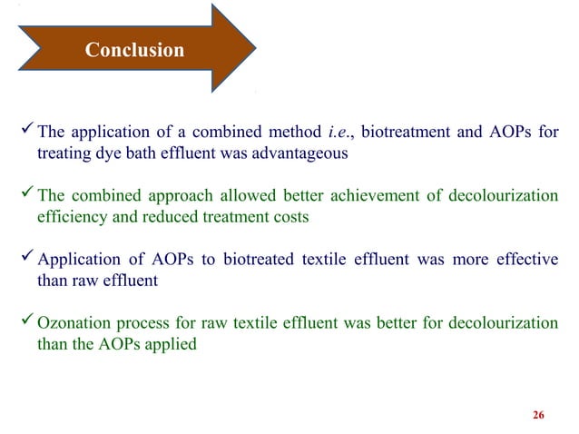 Decolourization of textile dye effluents | PPT