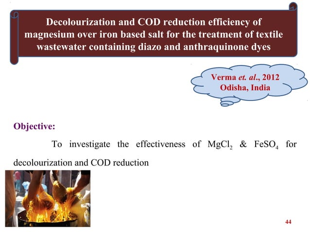Decolourization of textile dye effluents | PPT