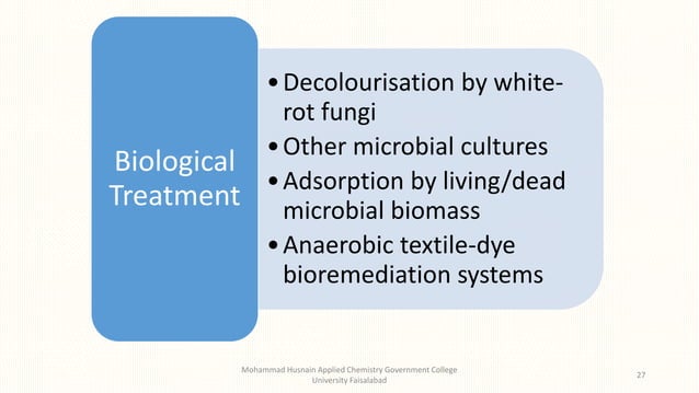 Decolourization of textile waste water and dye effluent | PDF ...