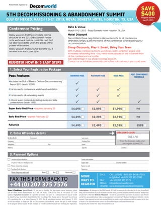 Decommissioning and Abandonment Summit 2013 | PDF | Business Expos ...