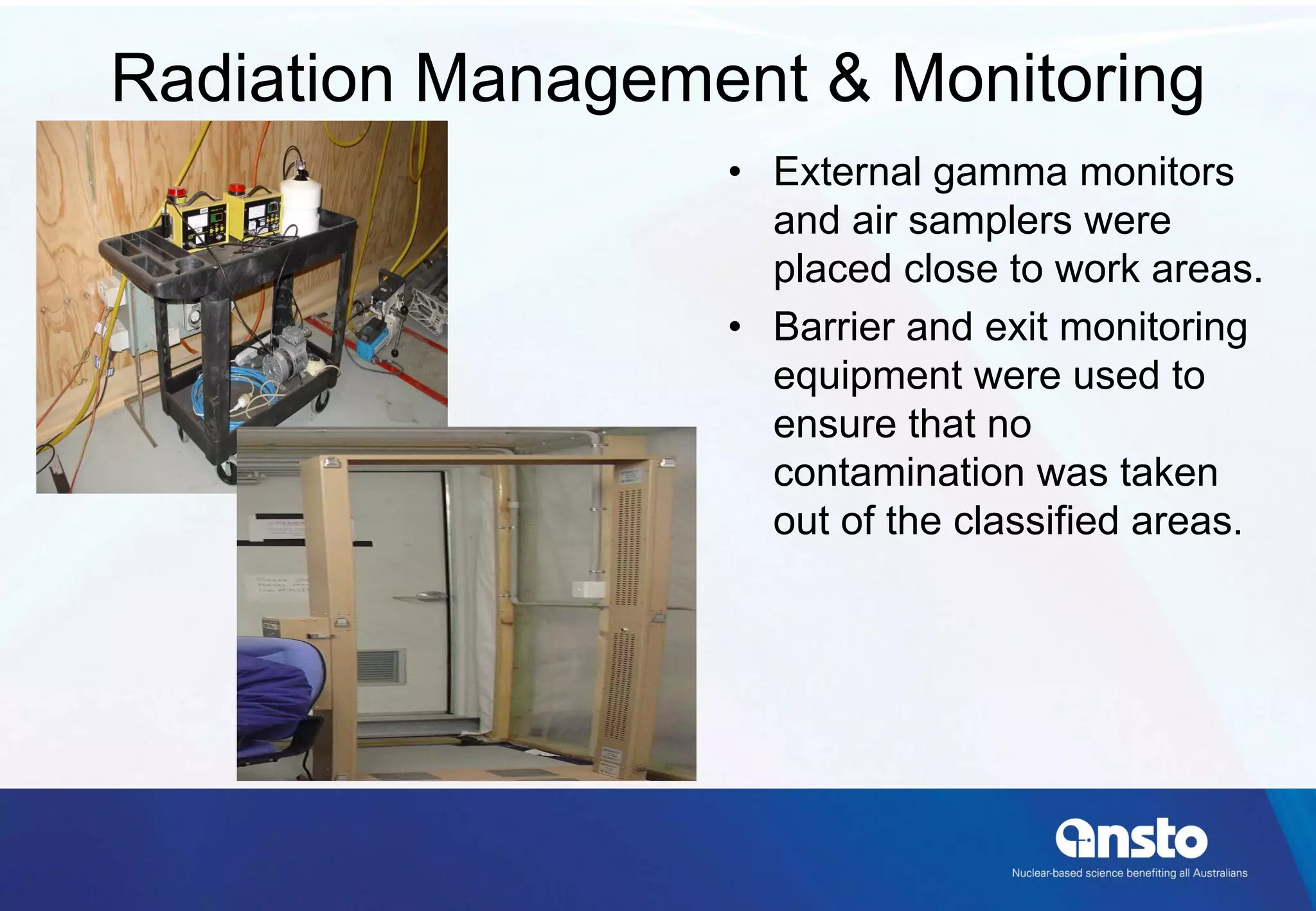 Decommissioning and dismantling of the moata reactor a radiation ...