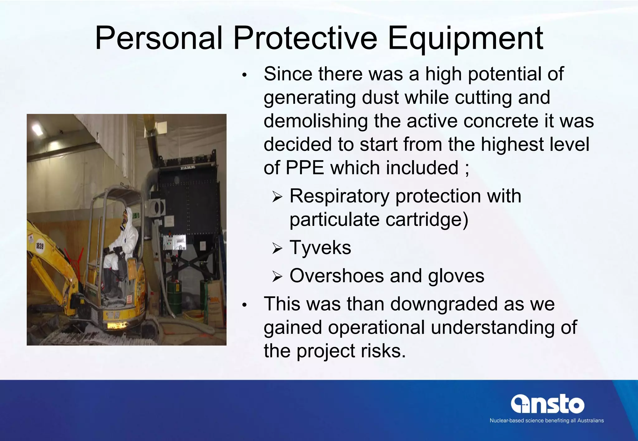 Decommissioning and dismantling of the moata reactor a radiation ...