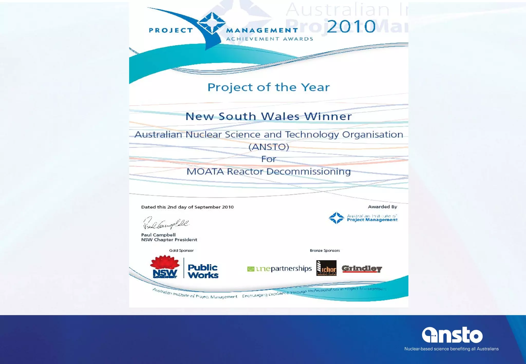 Decommissioning and dismantling of the moata reactor a radiation ...