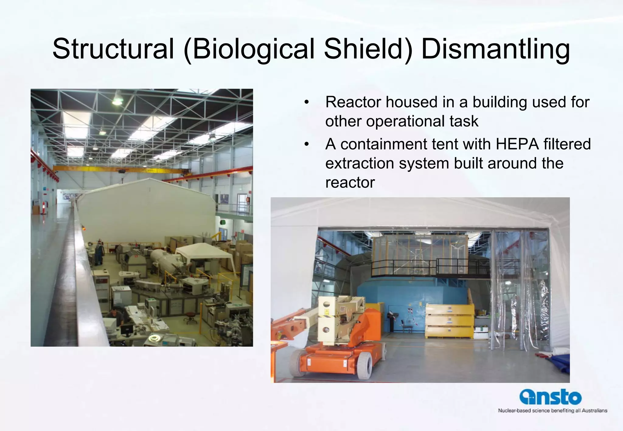 Decommissioning and dismantling of the moata reactor a radiation ...