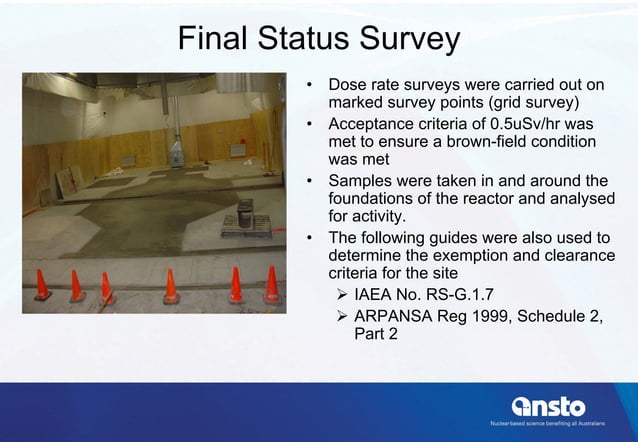 Decommissioning and dismantling of the moata reactor a radiation ...