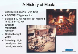Decommissioning and dismantling of the moata reactor a radiation ...