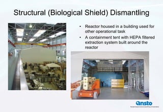 Decommissioning and dismantling of the moata reactor a radiation ...