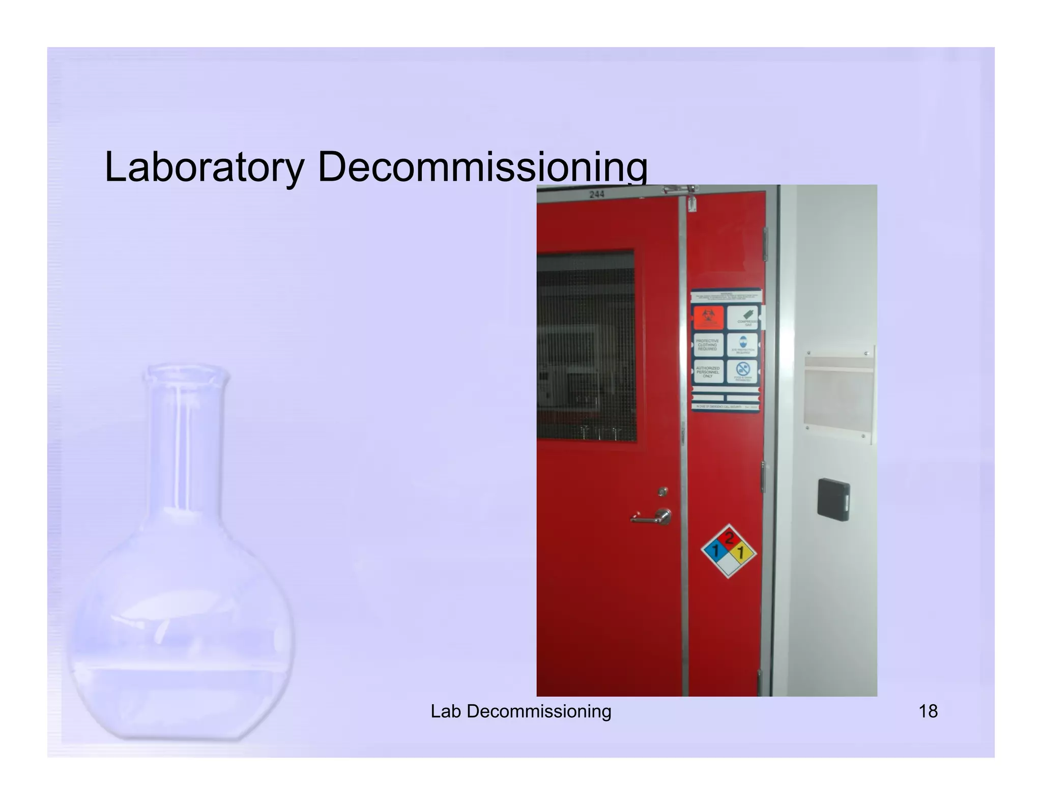 Decommissioning labs.pptx | Civil Engineering Industry | Industries