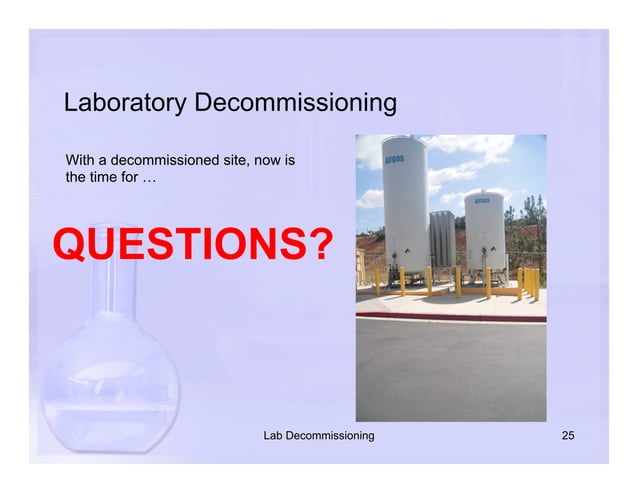 Decommissioning labs.pptx | Civil Engineering Industry | Industries