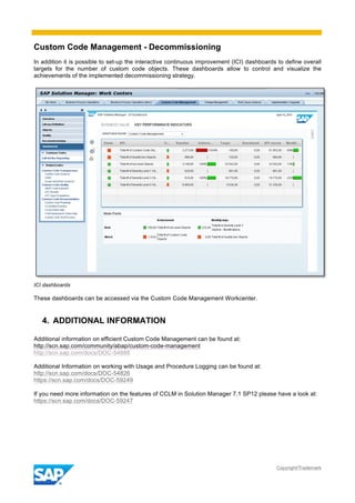 Decommissioning with cclm in solution manager sp12 | PDF