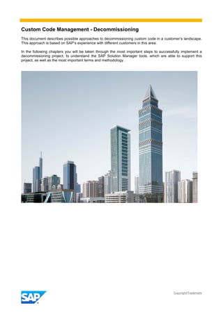 Decommissioning with cclm in solution manager sp12 | PDF