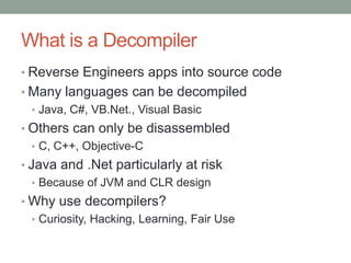 Decompiling Android | PPTX | Operating Systems | Computer Software and ...