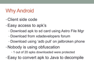 Decompiling Android | PPTX | Operating Systems | Computer Software and ...