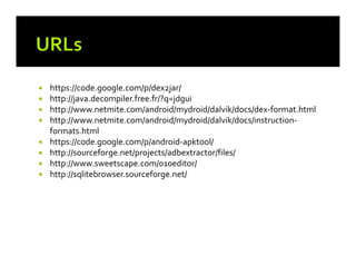 Decompiling Android Workshop Ppt