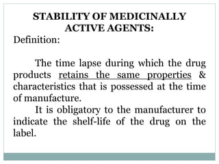 Decomposition and stabilization of pharmaceutical products | PPTX ...
