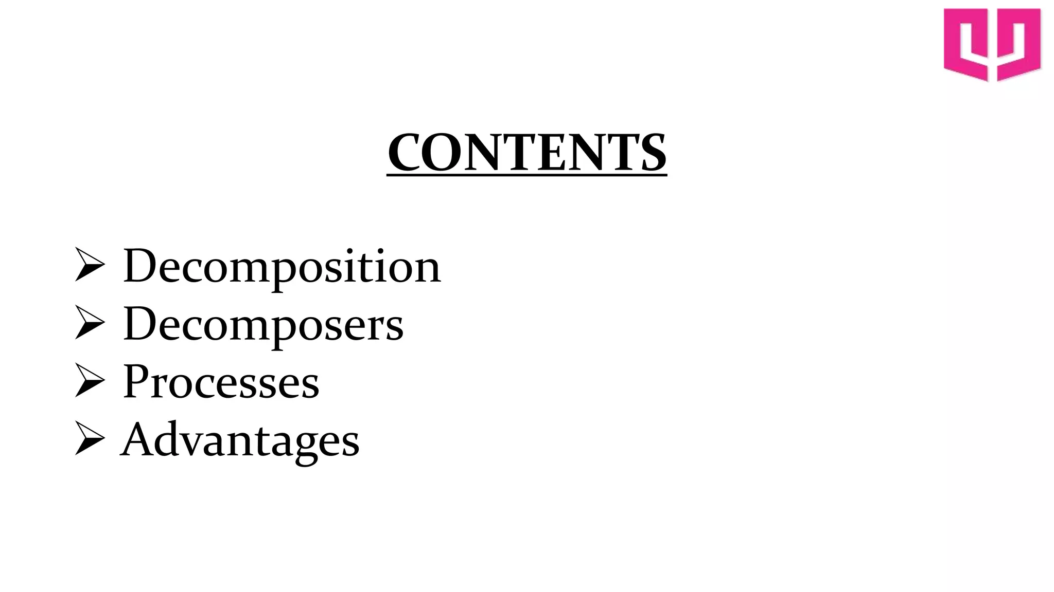 Decomposition process in organic manure | PPTX