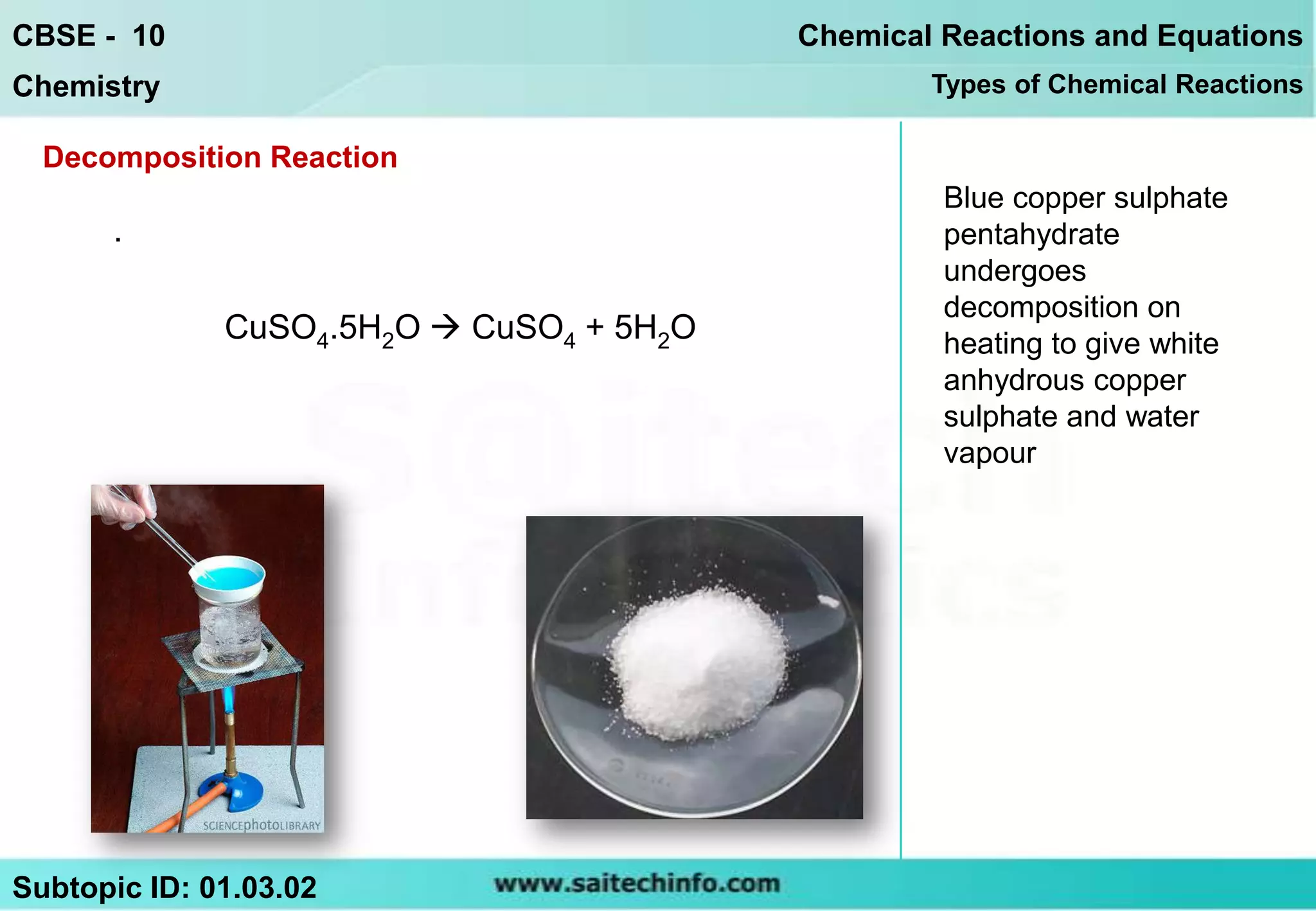 Decomposition reaction | PPTX