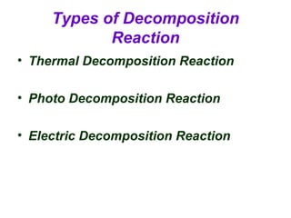 Decomposition reaction | PPS